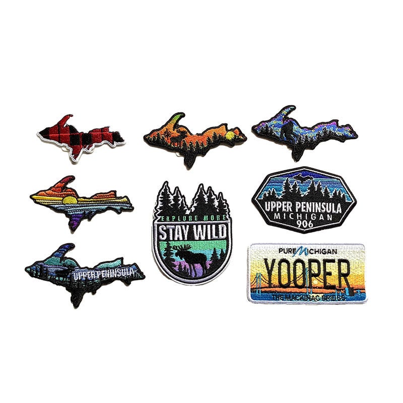 Iron On Patches U.P. of Michigan Embroidered Designs | Michigan Made